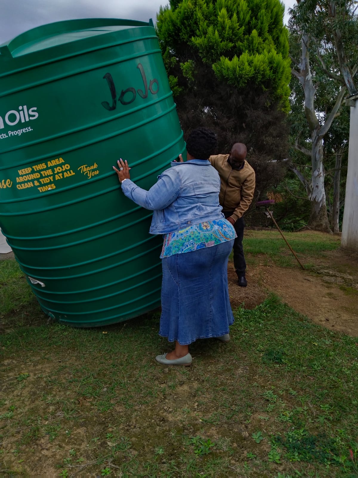 JoJo Tank was Donation to Edamini Combined School