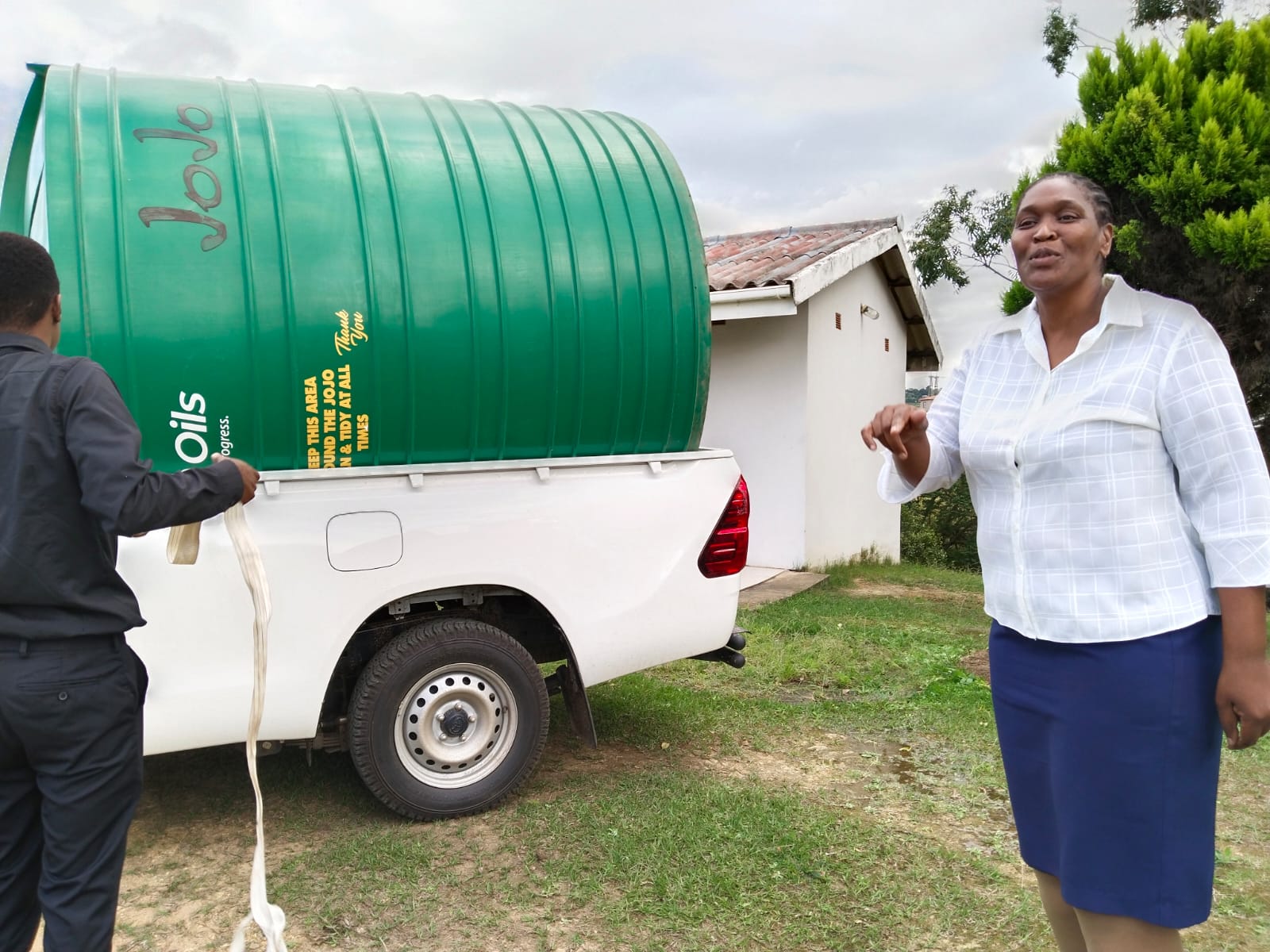 JoJo Tank was Donation to Edamini Combined School
